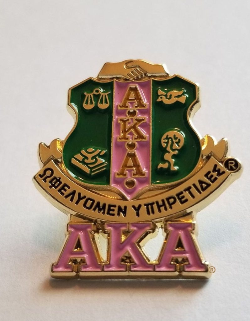 AKA Pin - Shield & Sorority Letters Pin