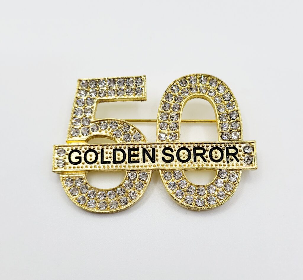 50 Golden Soror Pin - Rhinestone Edition - NL Greek